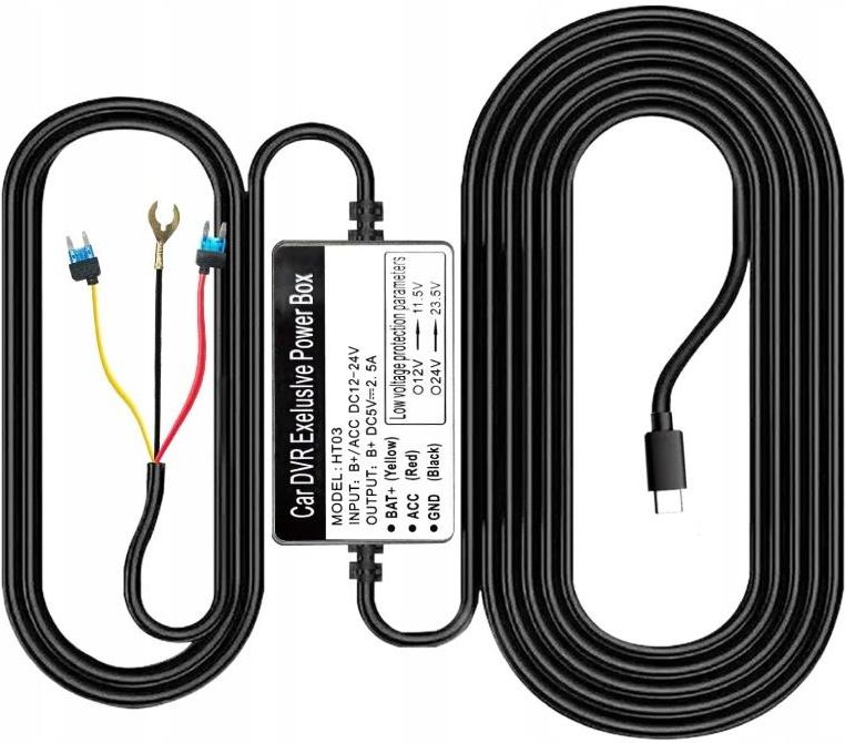 Azdome Ht03 Usb-C Zestaw Przewodów Do Wideorejestratora M580 Gs63Hpro ...