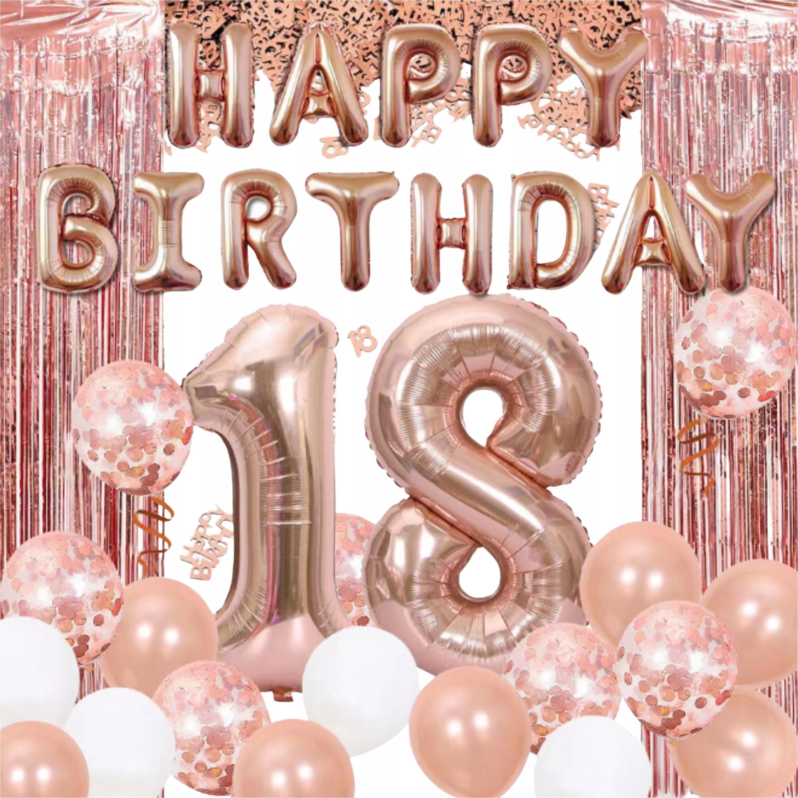 Zestaw Balonow 18 Urodziny Osiemnastka Dekoracja - Ceny i opinie - Ceneo.pl