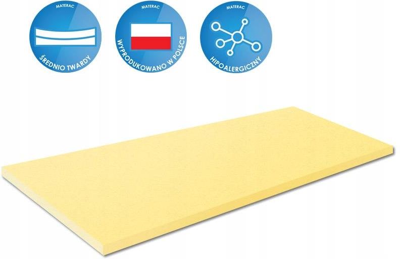 Materac Materace Z Gór Nawierzchniowy topper 180x200 pianka T25 wys. 2 ...