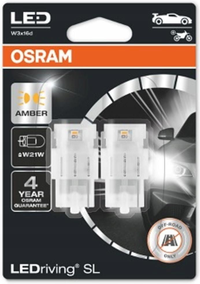 Żarowka samochodowa Osram Ledriving Sl Led W21W Yellow Duo Blister ...