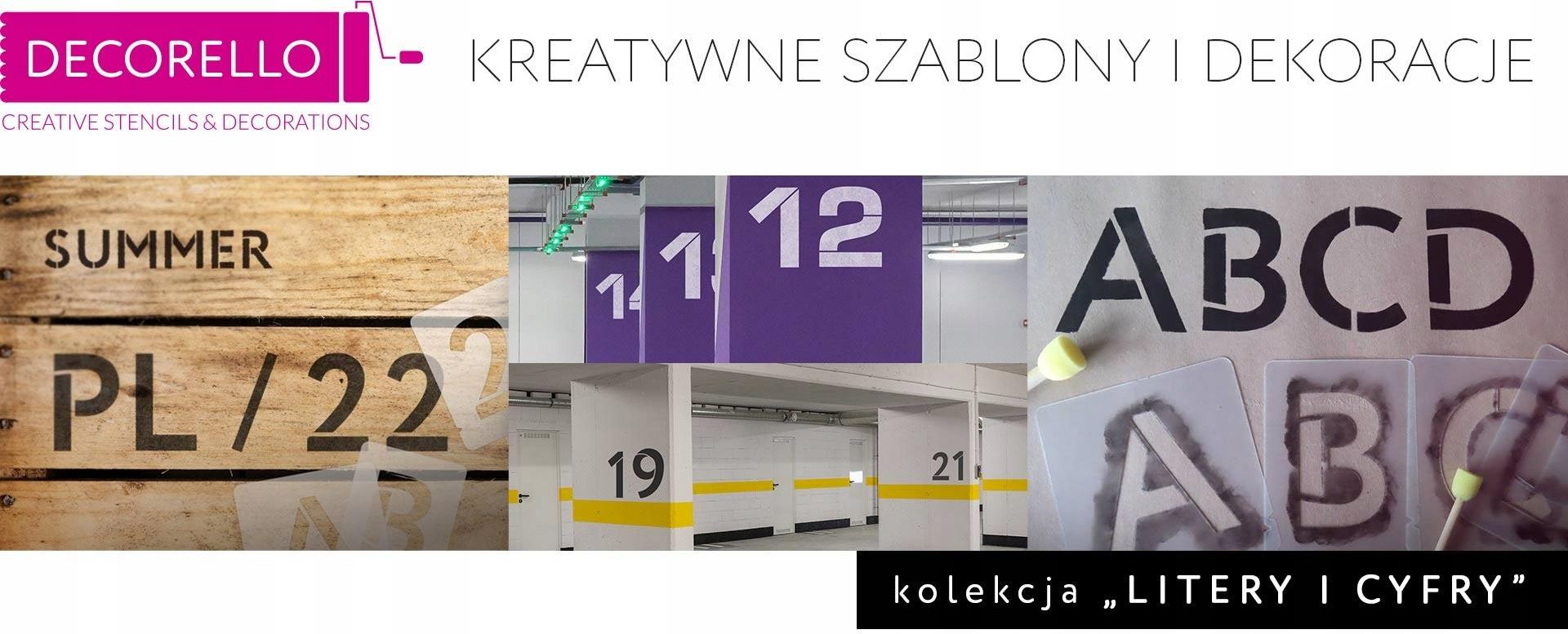 Decorello Litery I Cyfry Stencil 44 Szablony - opinie i ceny na Ceneo.pl
