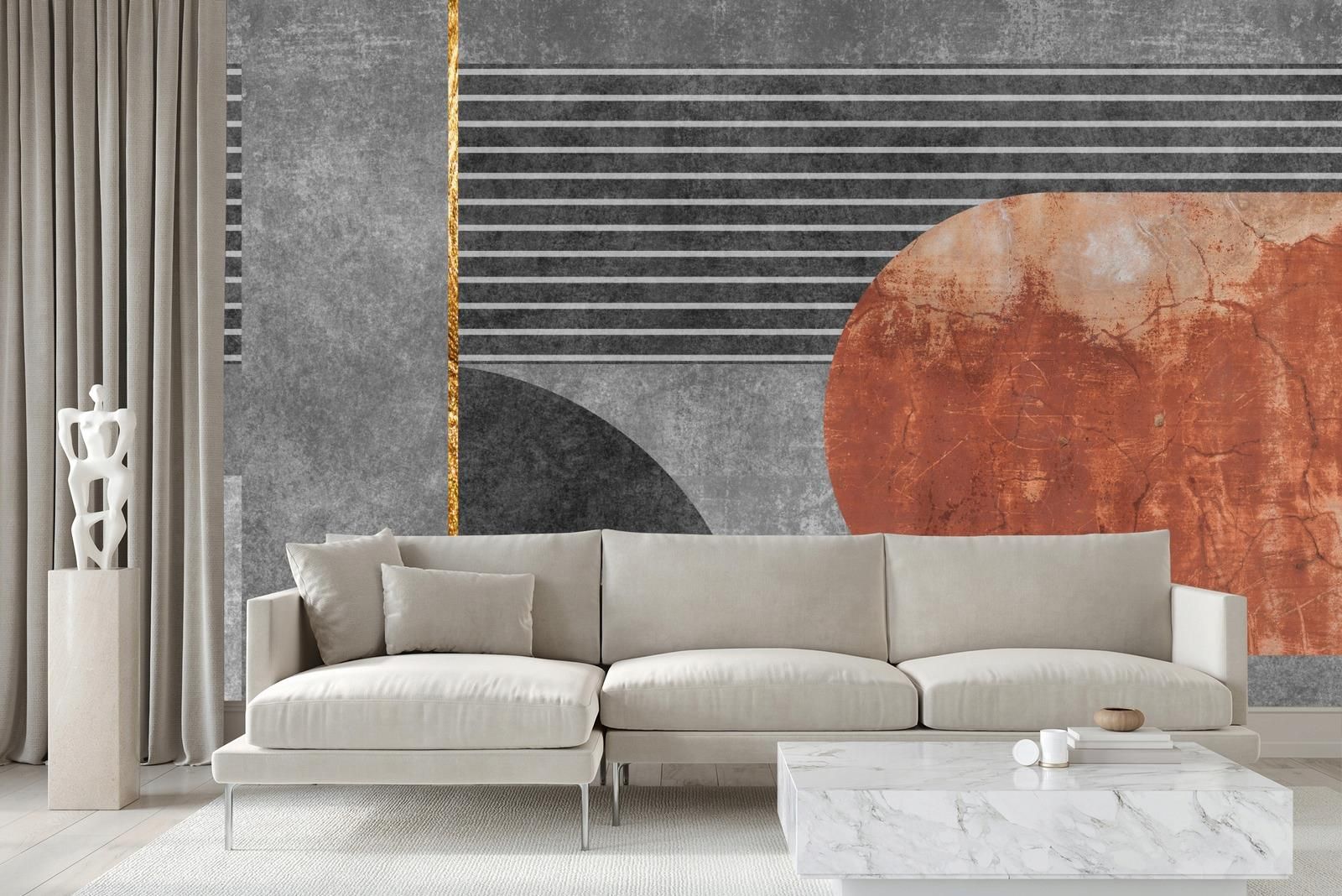 Wallepic Fototapeta Do Salonu Abstrakcja Wzór Geometryczny Beton Mural 360x240 - Opinie i ceny ...