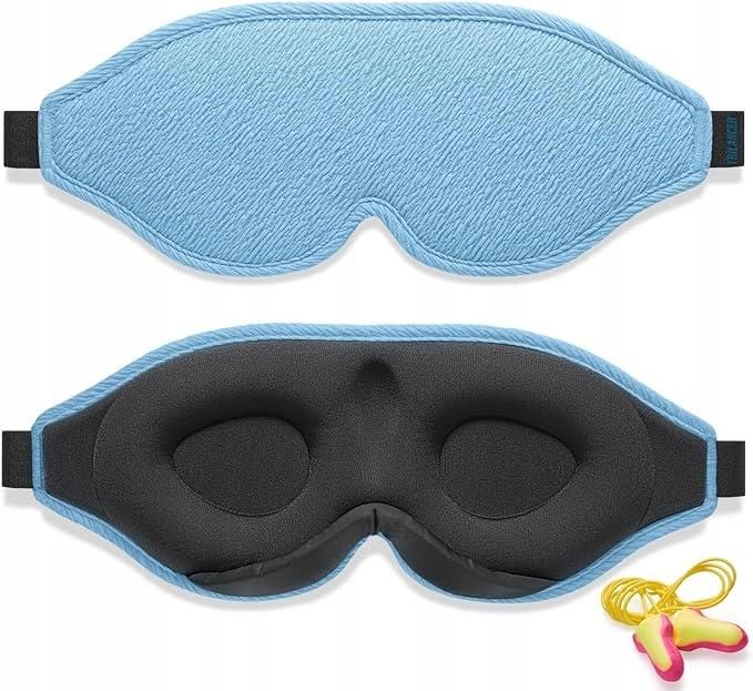 Maska do spania na oczy z pianki memory unisex niebieska PRO Trilancer ...