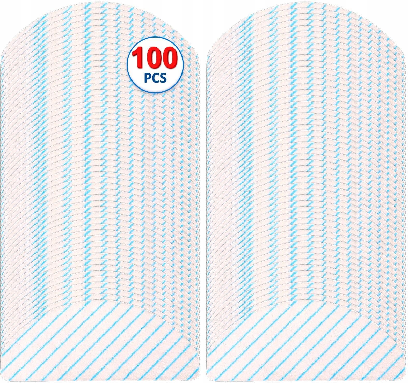 Chain Peak Zestaw 100 Jednorazowych Nakładek Na Mopa Z Mikrofibry ...