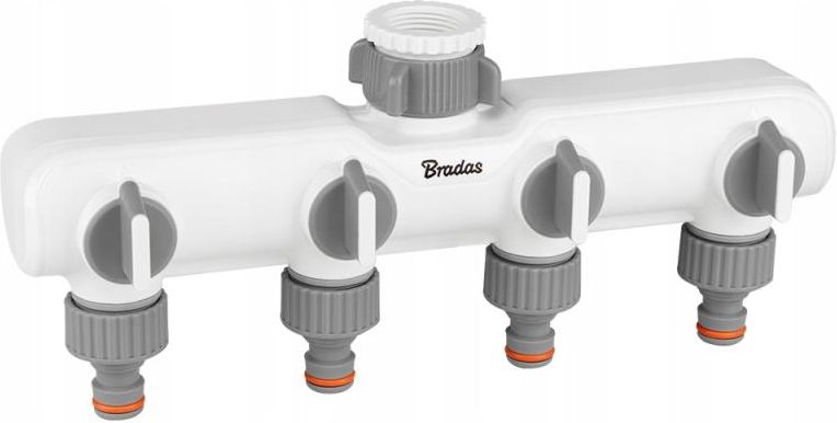 Bradas White Line Rozdzielacz 4-Drożny Z Zaworami Na Kran Gw1 Lub Gw3/4 - ceny i opinie - Ceneo.pl