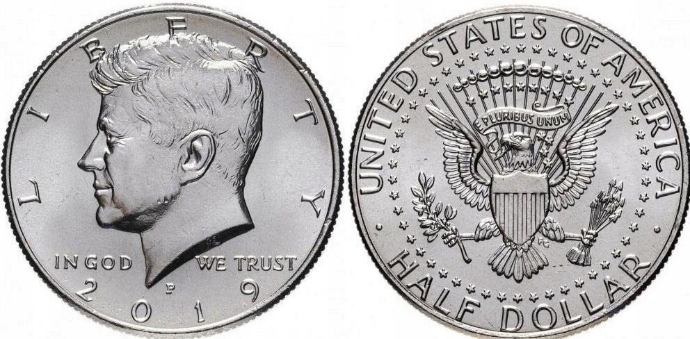 50 cent (2019) Half Dollar John F. Kennedy Mennica Philadelphia ...