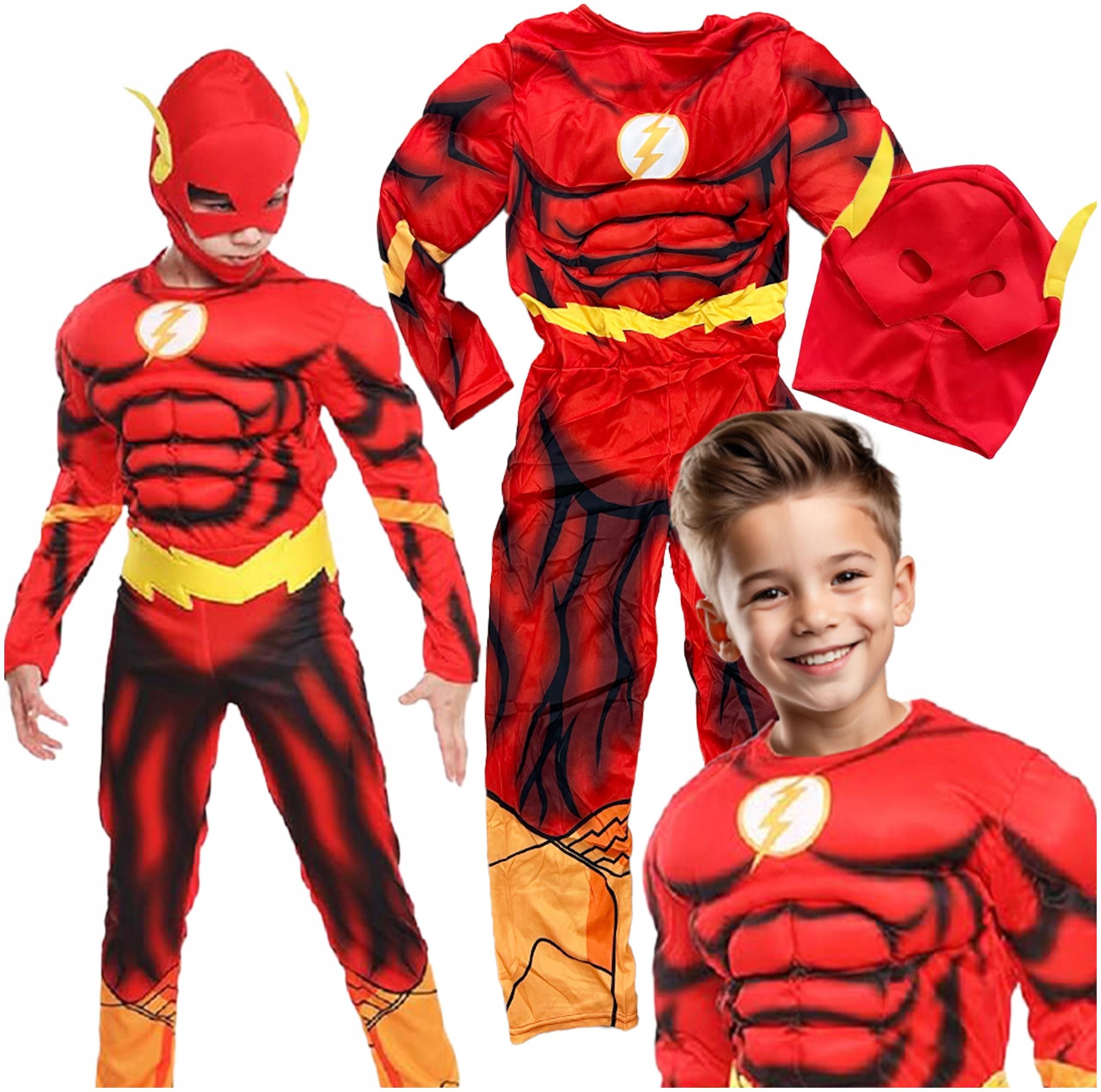 Flash Strój Karnawałowy Maska Flash Kostium Na Bal Przebierańców 134 140 - Ceny i opinie - Ceneo.pl