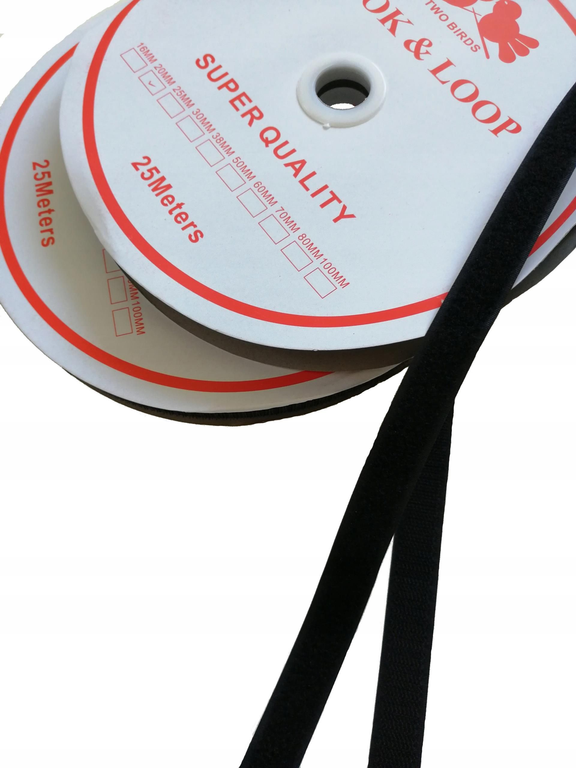 Taśma Rzepowa rzep na rolce Obie Strony szer 25 mm rzepy 25m krążek ...