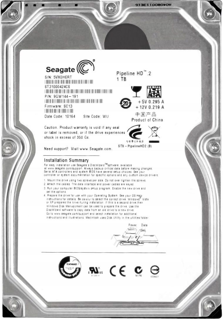 Dysk twardy Seagate 1Tb 5.9K 16Mb Sata Ii 3.5'' (St31000424Cs) - Opinie i ceny na Ceneo.pl
