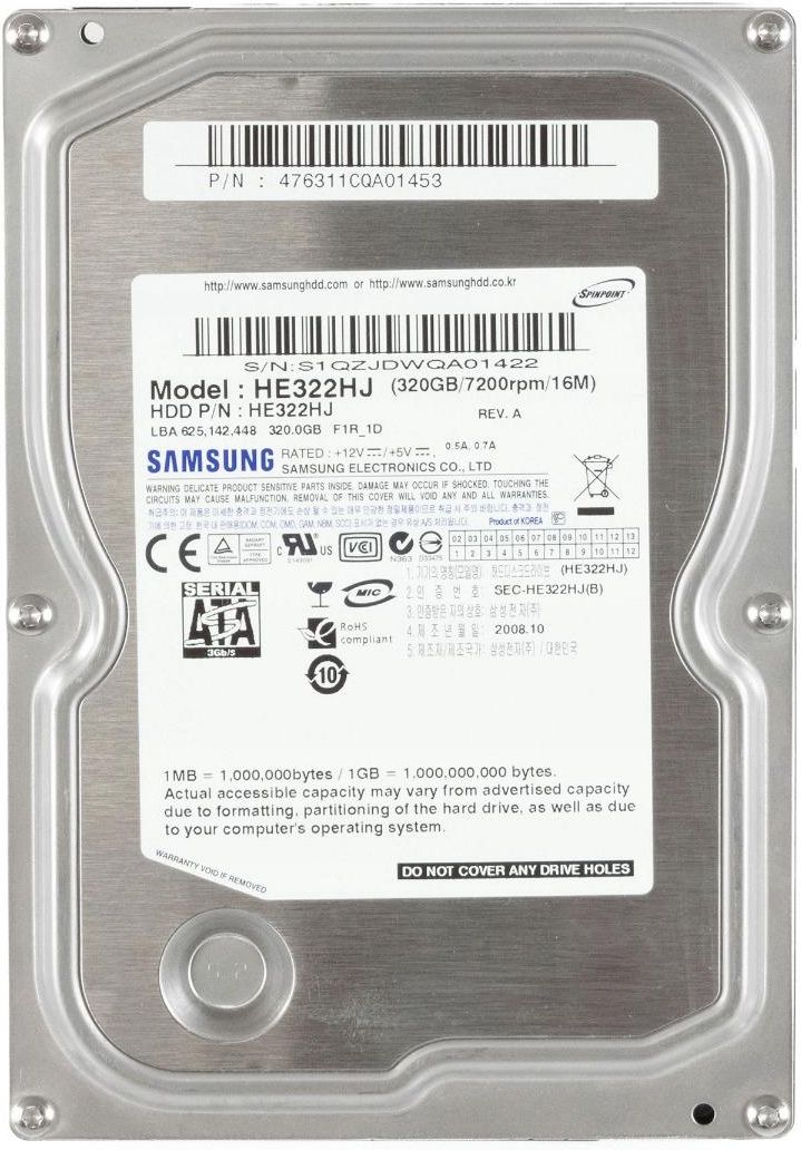 Dysk twardy Samsung Spinpoint F1 Raid 320Gb 7.2K 16Mb Sata Ii 3.5 ...