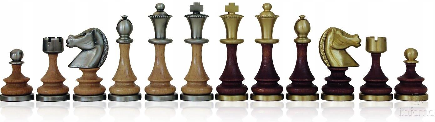 1A Games Italian Chess Pieces Brass/Beech Wood Staunton - Ceny i opinie - Ceneo.pl