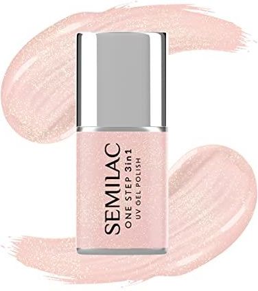 Semilac One Step 3 W 1 Lakier Do Paznokci Uv S258 Naked Glitter Peach ...