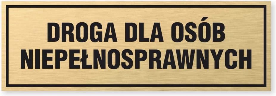 Davart Druk Wielkoformatowy Tabliczka Złota Z Taśmą Opz-172 Droga Dla ...