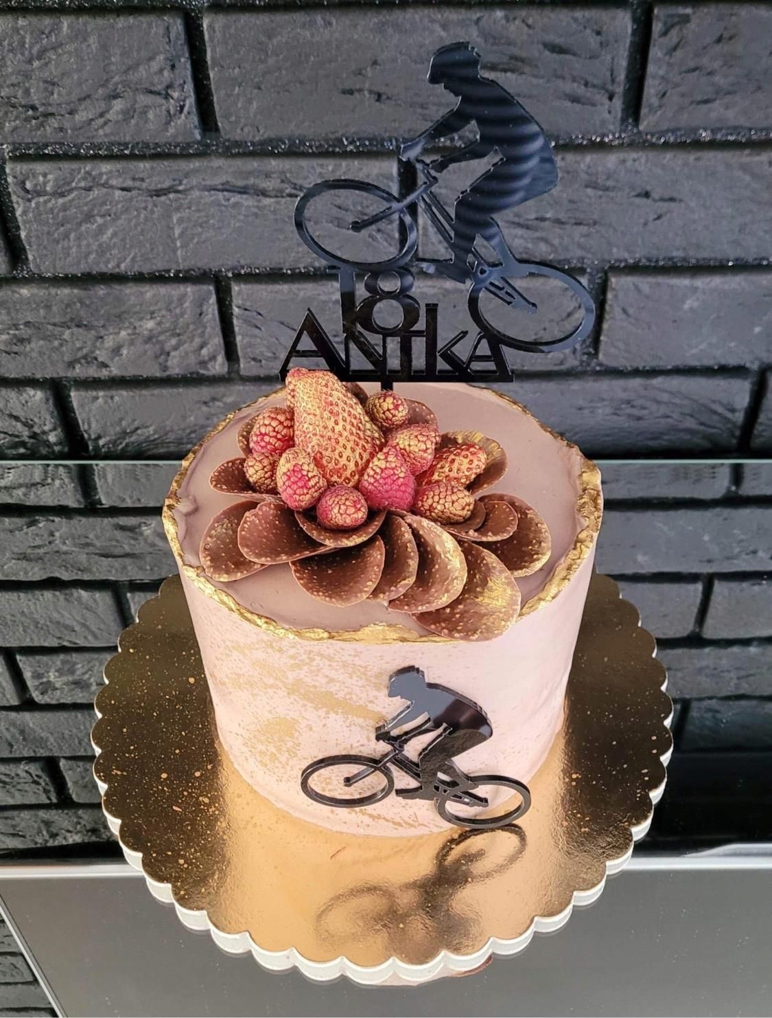 Topper Na Bok Tortu Rower Kolarz Rowerzysta Dekor 1776305454 - Ceny i ...