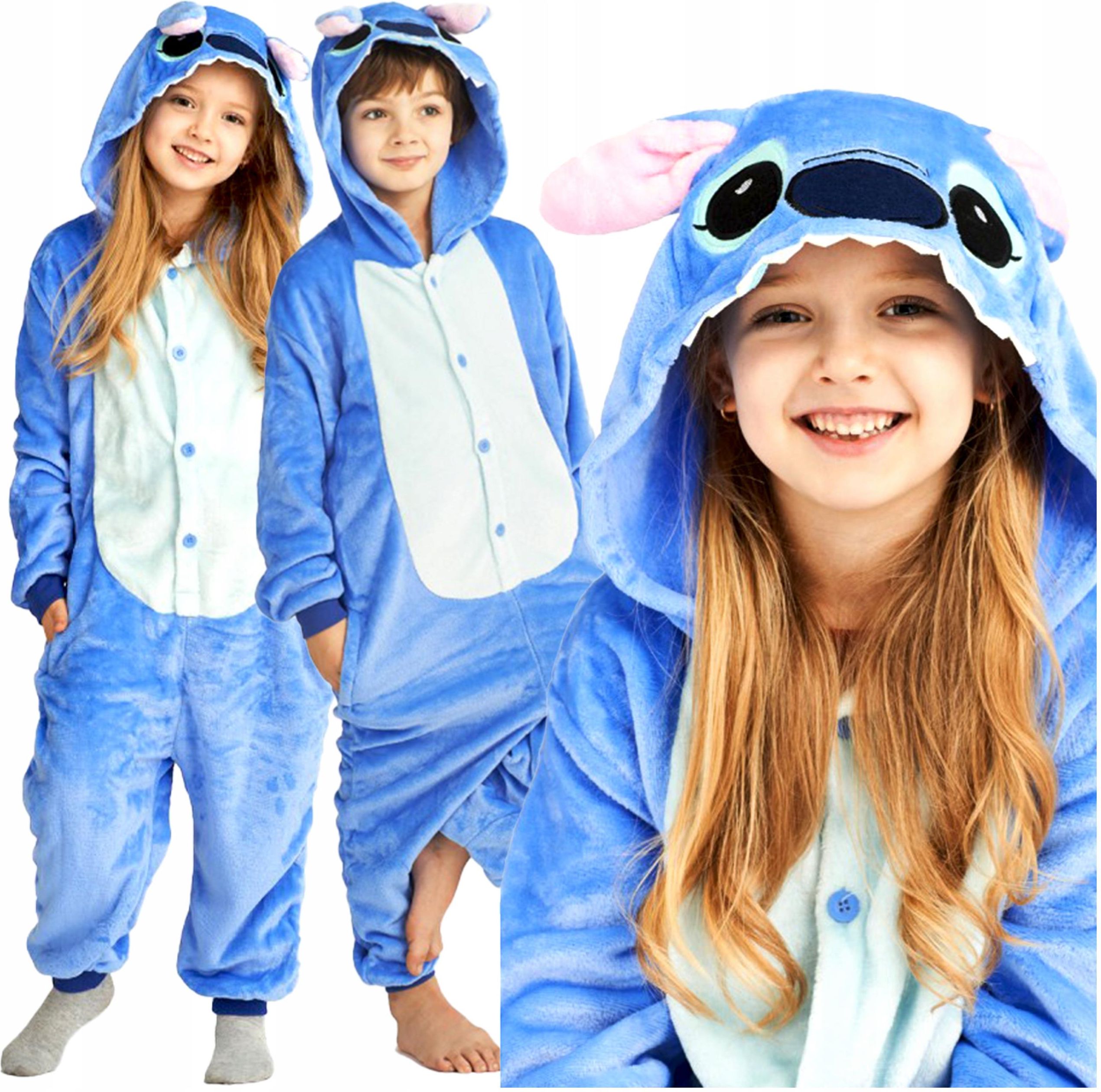Stitch Strój Karnawałowy Stich Kigurumi Kostium Przebranie Piżama 122 ...