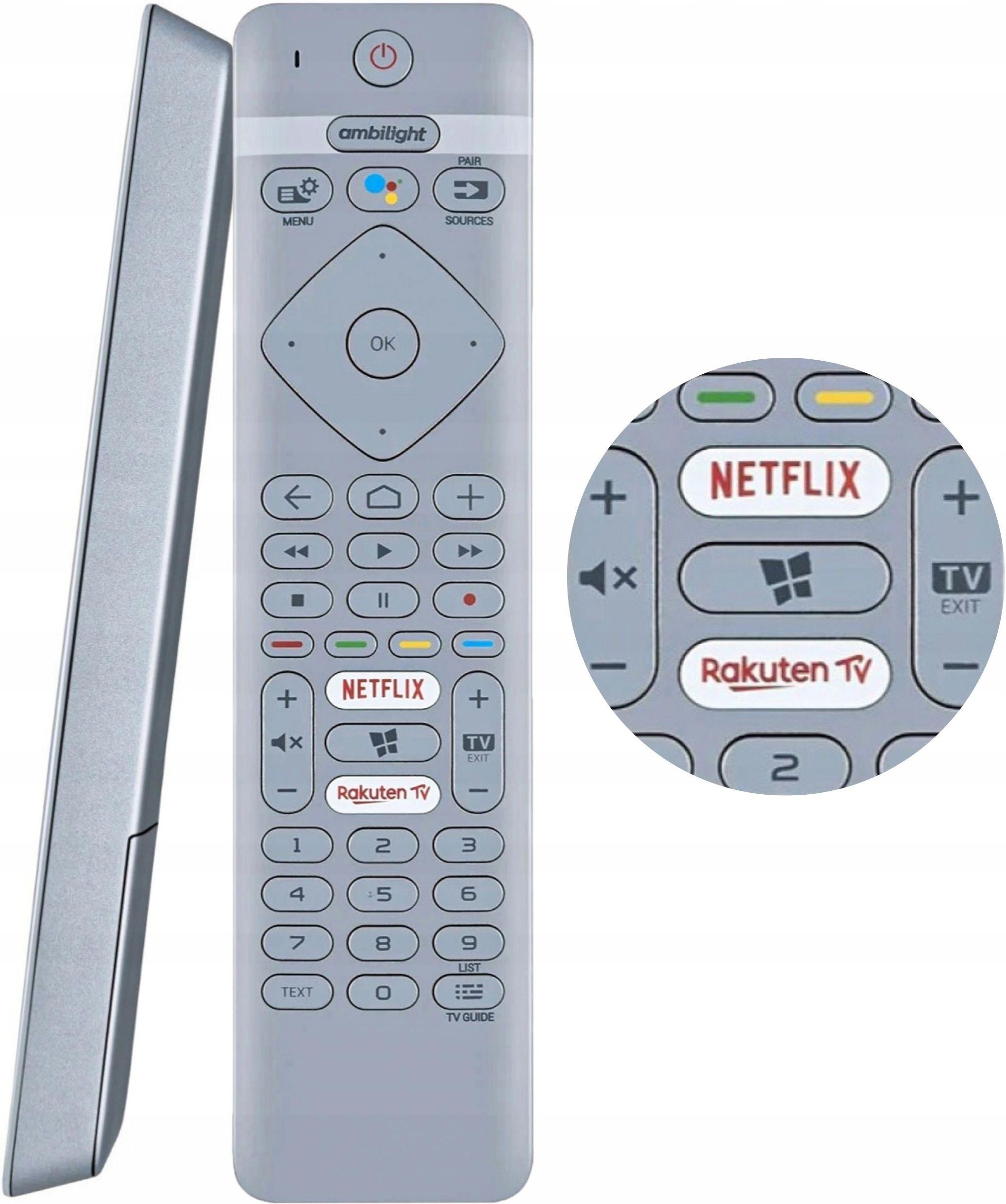 Pilot do telewizora Greenwaze Pilot do Philips Ambilight Srebrny ...