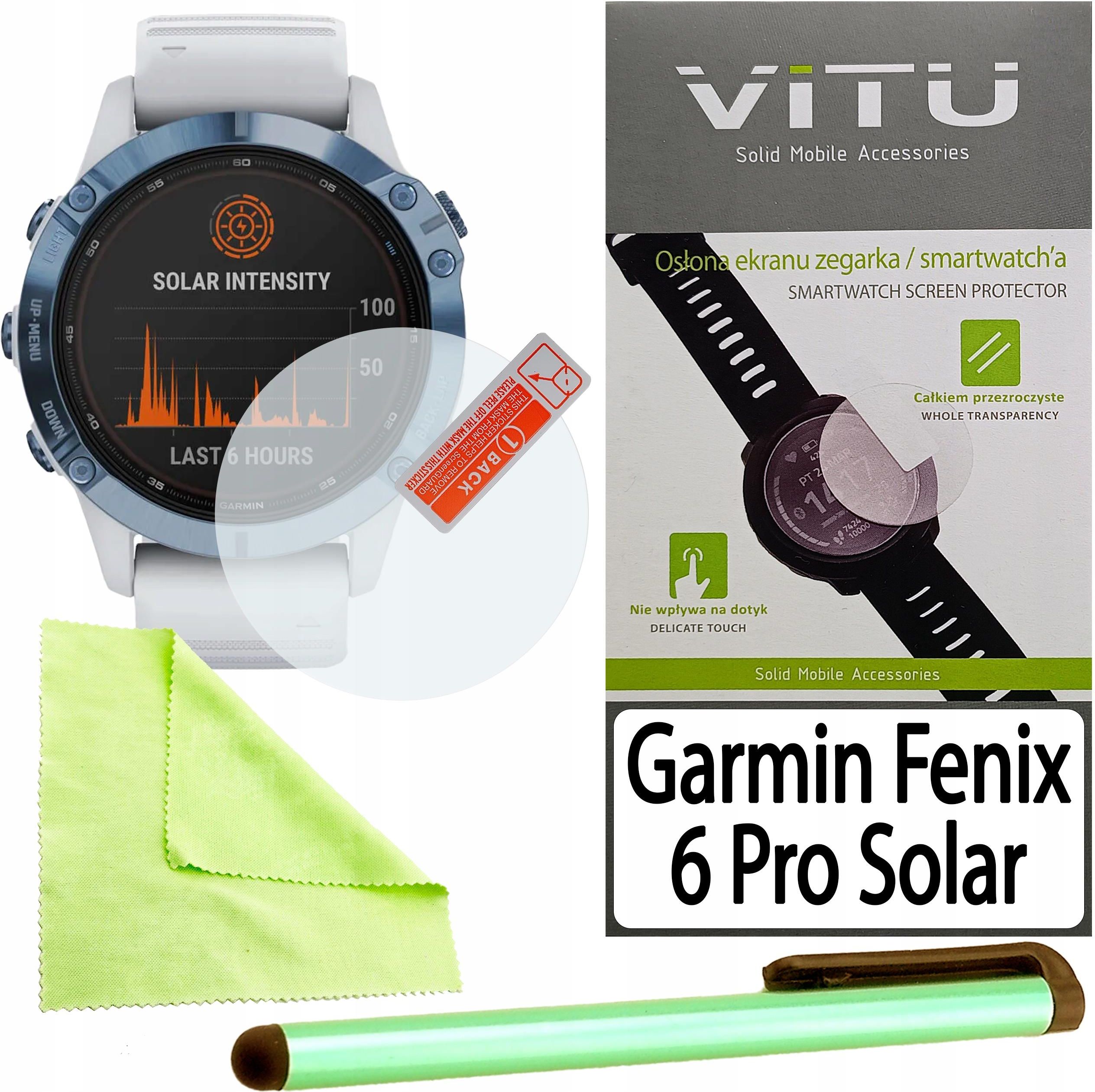 Vitu Szkło Na Zegarek Garmin Fenix 6 Pro Solar Hartowane Szyba 9H Dla ...