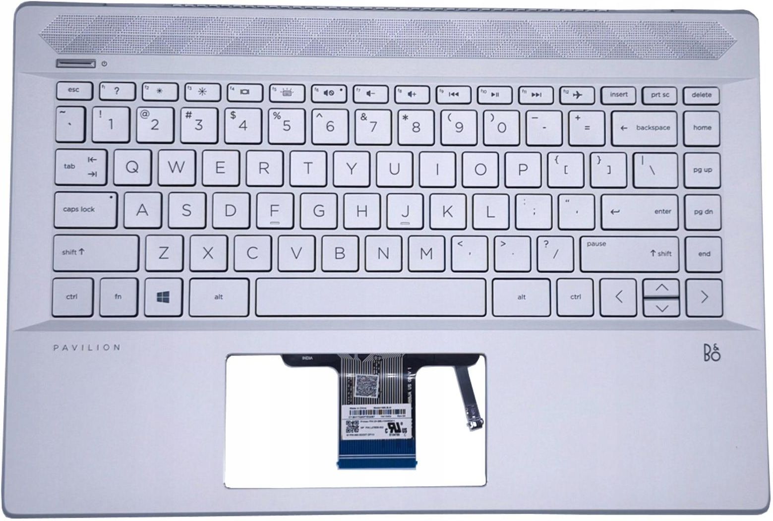 Podzespoły do laptopa Hp Srebrna Klawiatura Palmrest do Pavilion 14 ...