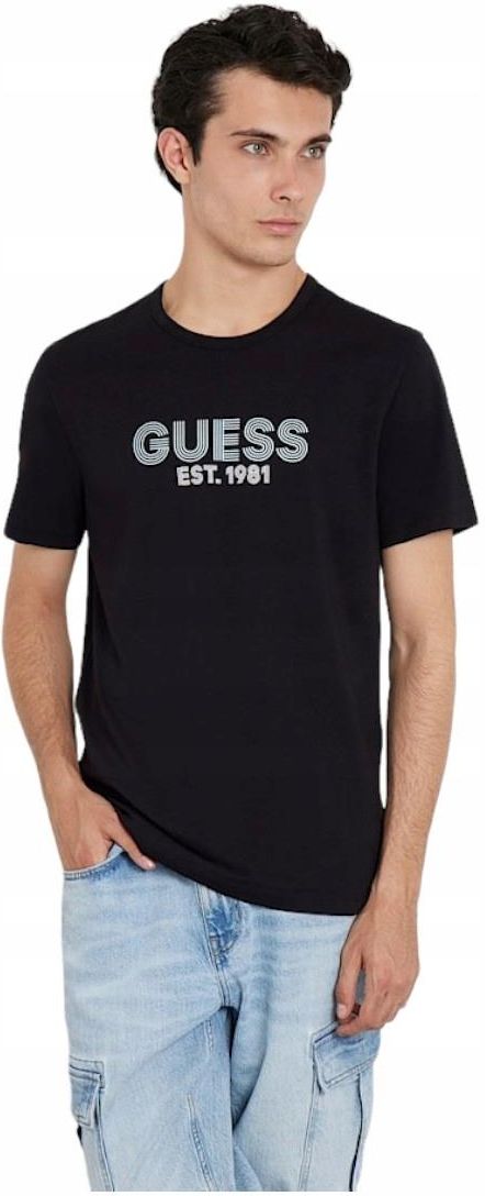 Guess Koszulka Męska T-shirt Ss Cn Classic Design Czarna r.XL - Ceny i ...