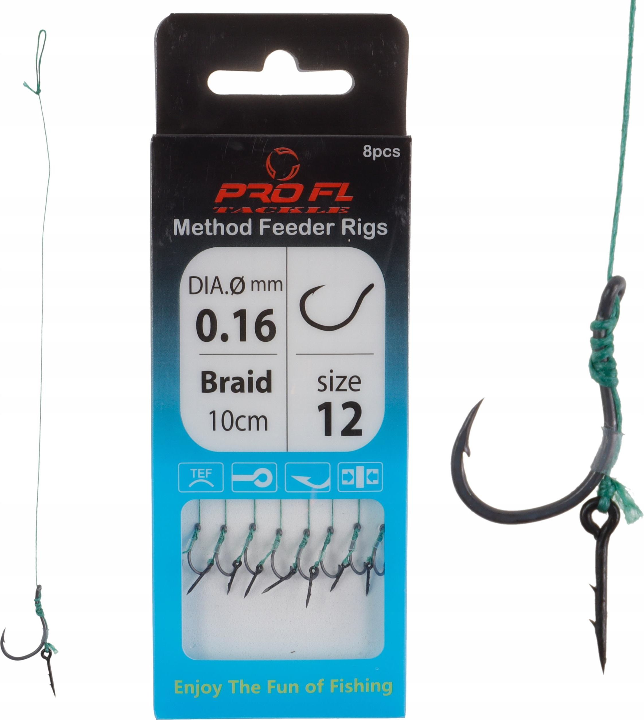 Haczyki rozmiar 12 z przyponem do Method Feeder igła bagnet plecionka 8 szt 1778294709 - Ceny i ...