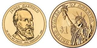 Prezydenci USA-James Abram Garfield 2011 Mennica D 1778433511 - Ceny i ...