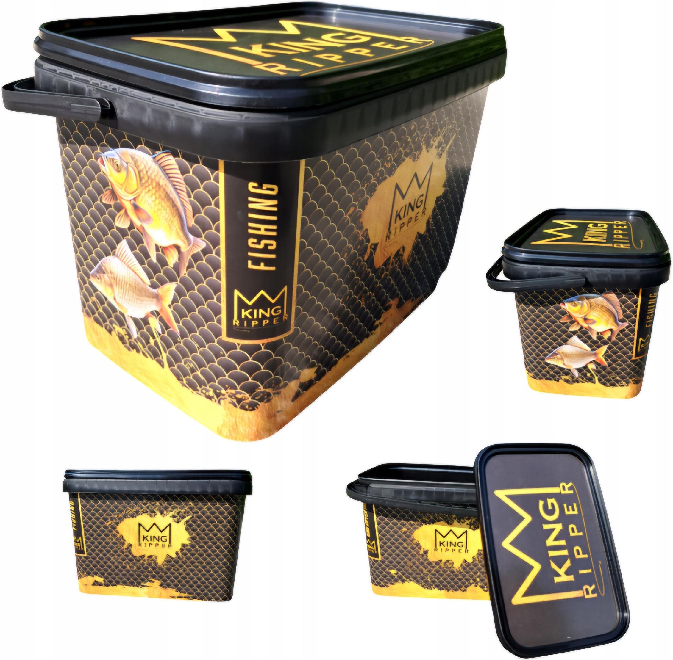 Profesjonalne Wiadro Wędkarskie King Ripper 5L z Karpiem 1778281996 ...