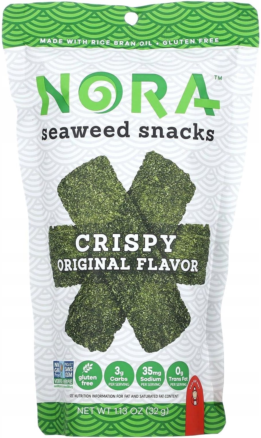 Nora Snacks Seaweed Crispy Original 1. 32G - Ceny i opinie - Ceneo.pl