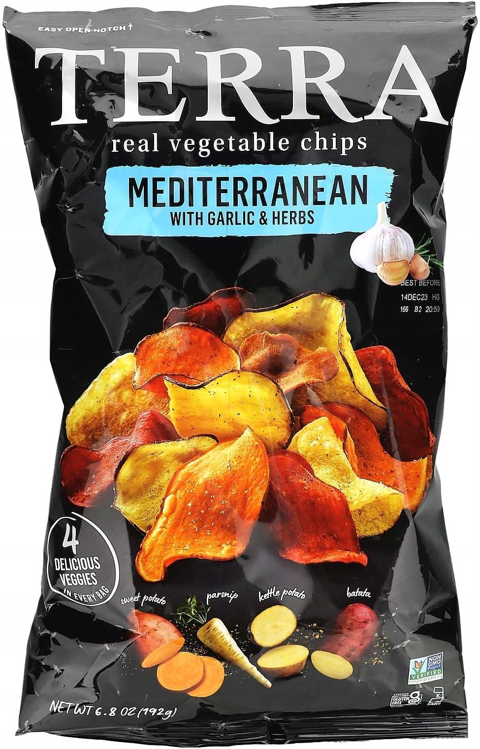 Terra Real Vegetable Chips Mediterranean With Garlic & Herbs 192 - Ceny ...