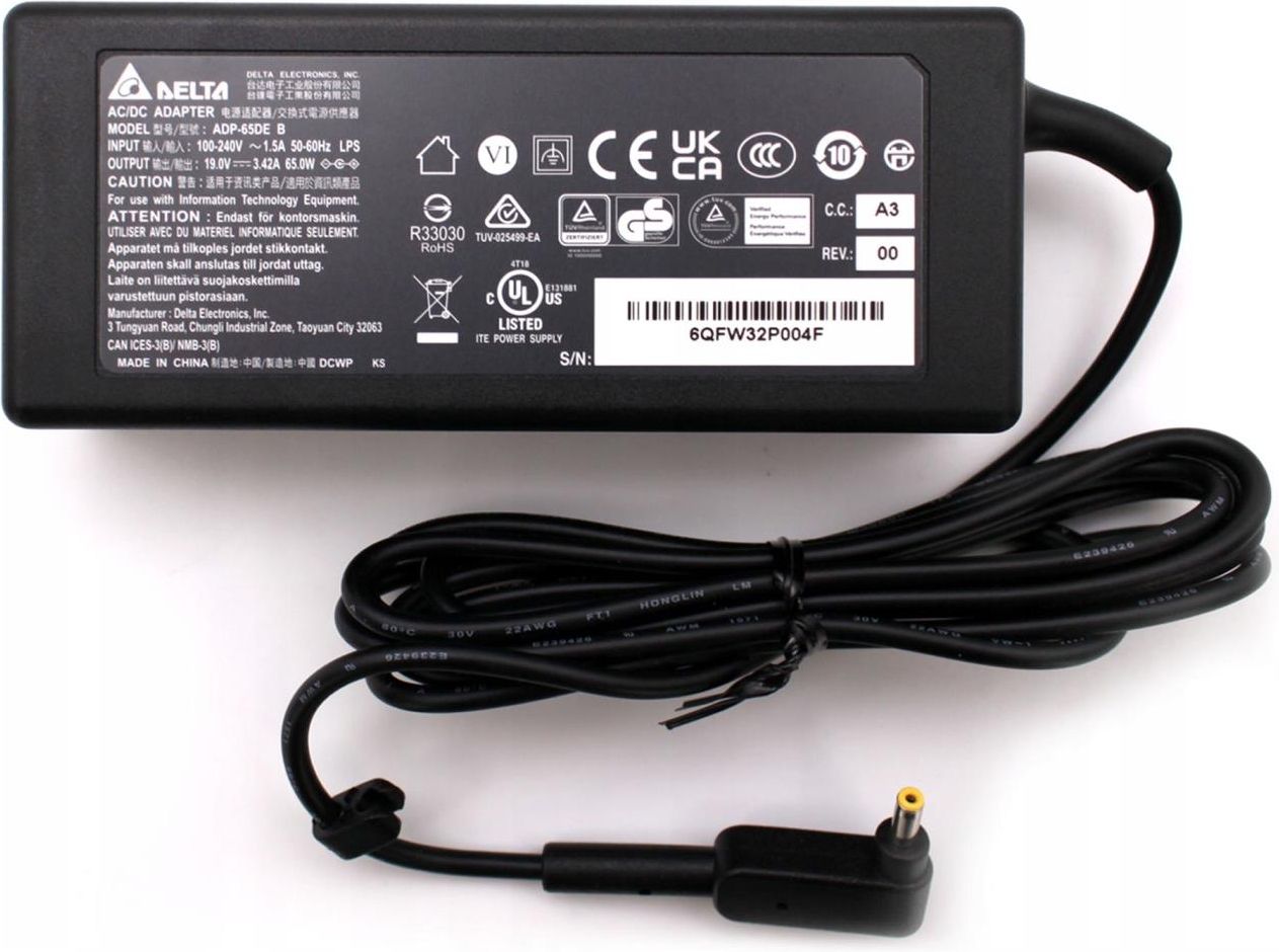 Zasilacz do laptopa Delta 65W Acer Aspire 3 A315-44P-R2P3 A315-44P-R346 ...