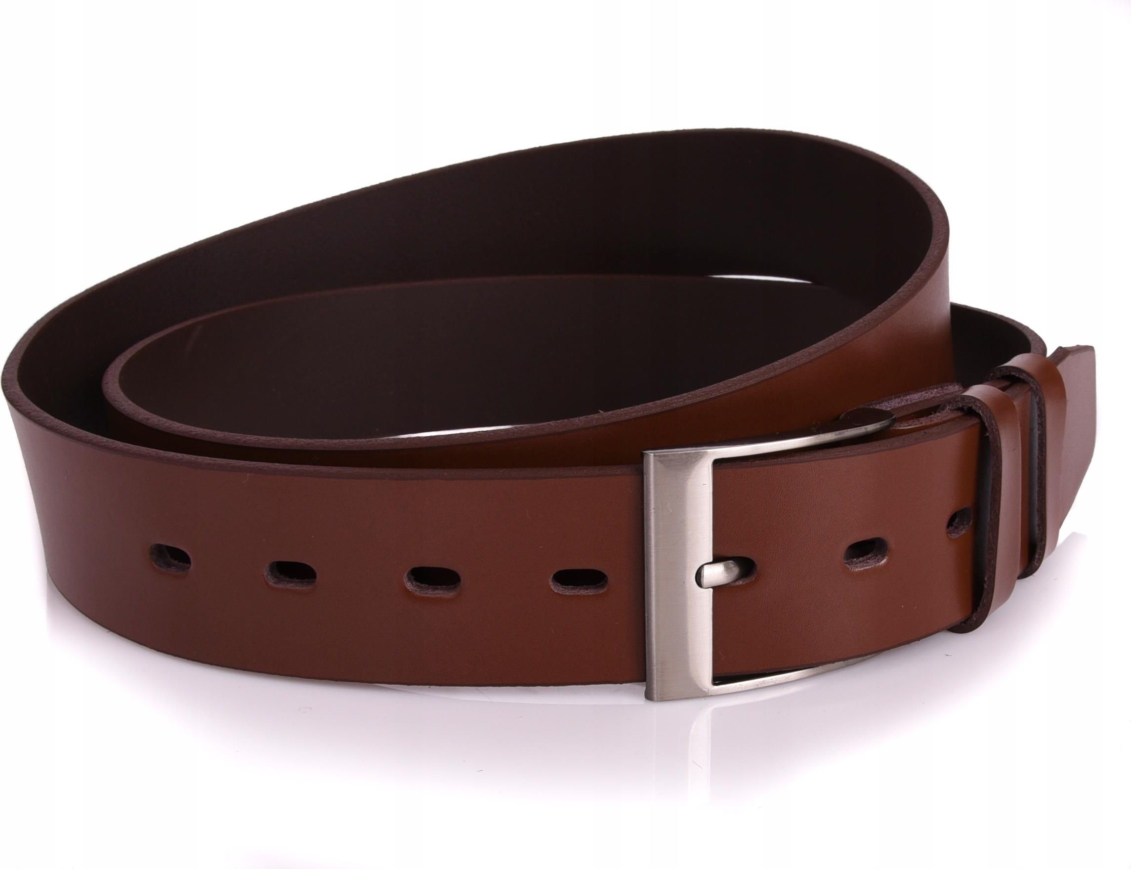 Skórzany Pasek Męski 4cm Klasyczny Jeans Brąz - Ceny i opinie - Ceneo.pl