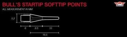 Groty Bull's Startip Softtip 2ba Black 100 szt. - Ceny i opinie - Ceneo.pl