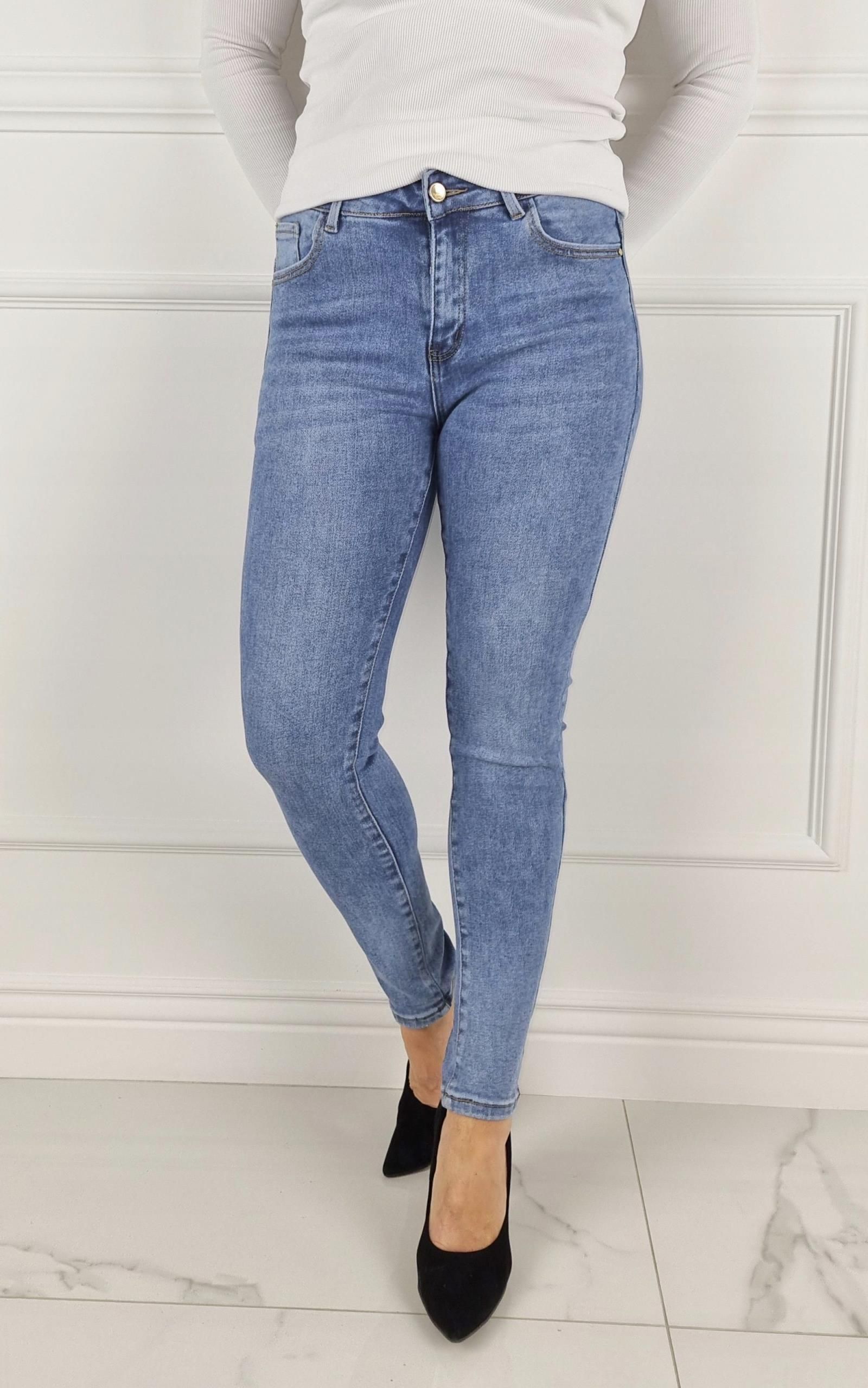 M. Sara Damskie Spodnie Modelujące Dopasowane Push Up Blue - Ceny i ...