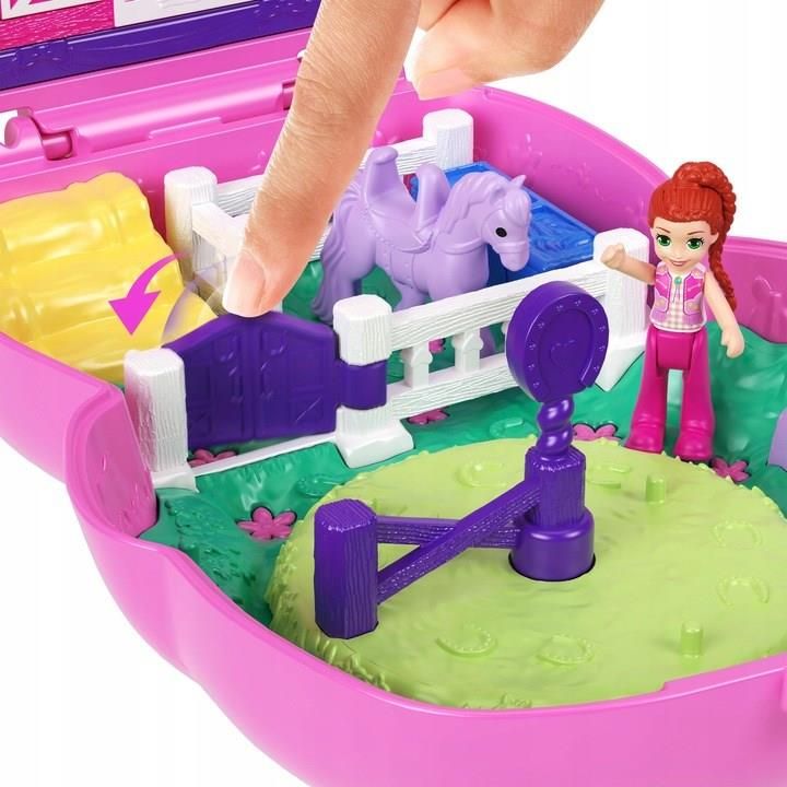 Lalka Mattel Polly Pocket Kucykowe rodeo Zestaw kompaktowy, 1 mała ...