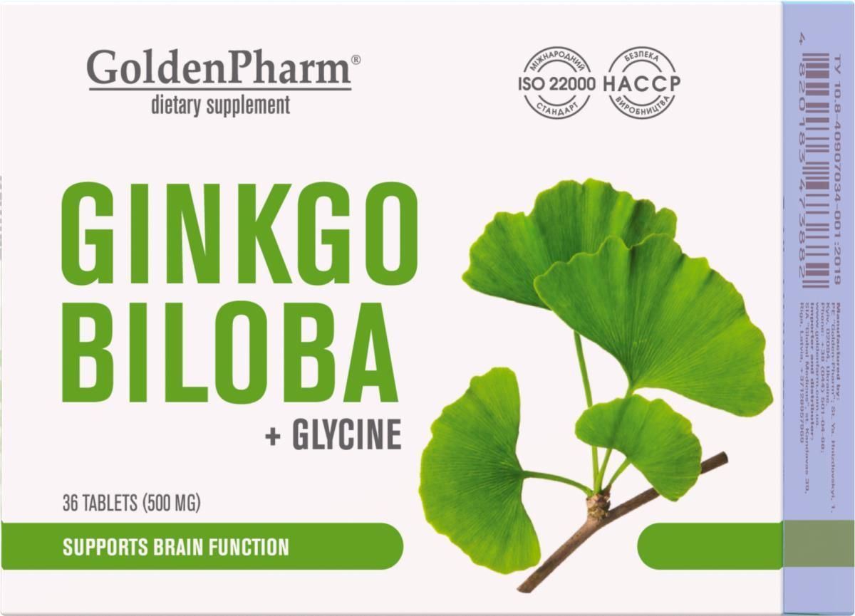 Tabletki Golden Pharm Ginkgo Biloba + Glicyna 36szt. - Opinie i ceny na ...