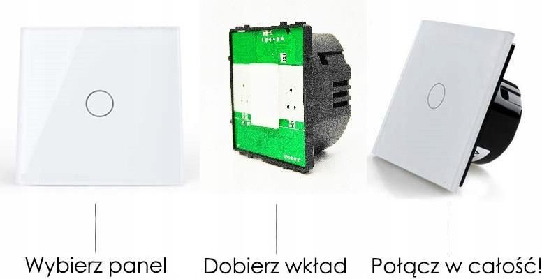 Baron Panel Szklany Dotykowy Włącznik Gniazdo 2+1G+1G+1G 1770322429 ...