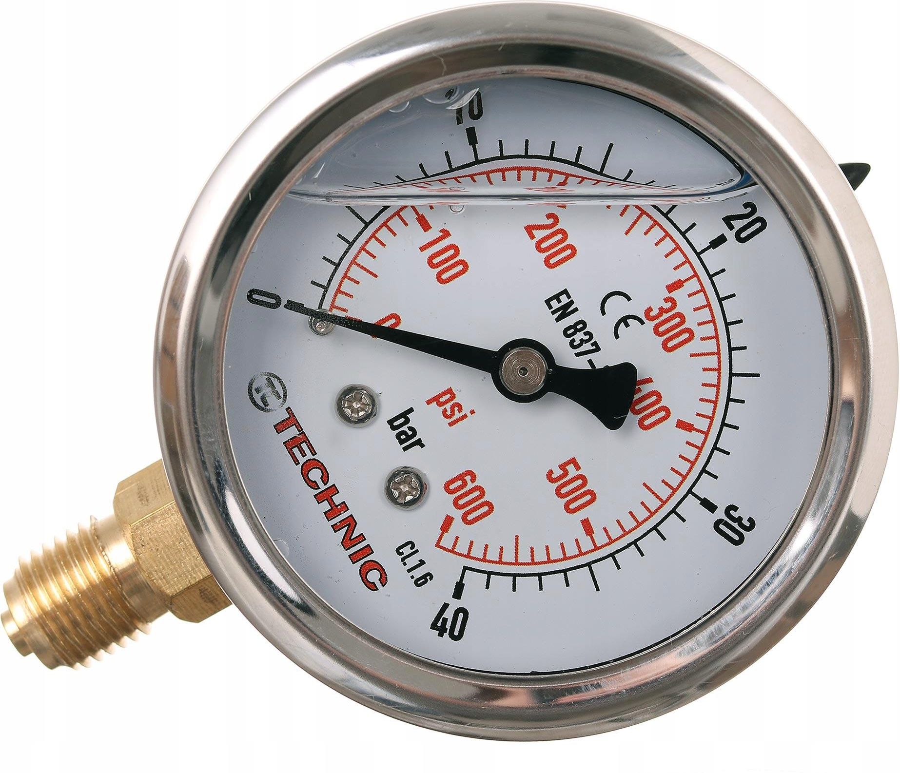 Manometr Glicerynowy Ciśnieniomierz Zegar 63mm 0-40 bar Gwint 1/4 Dolny 1761768009 - opinie i ...