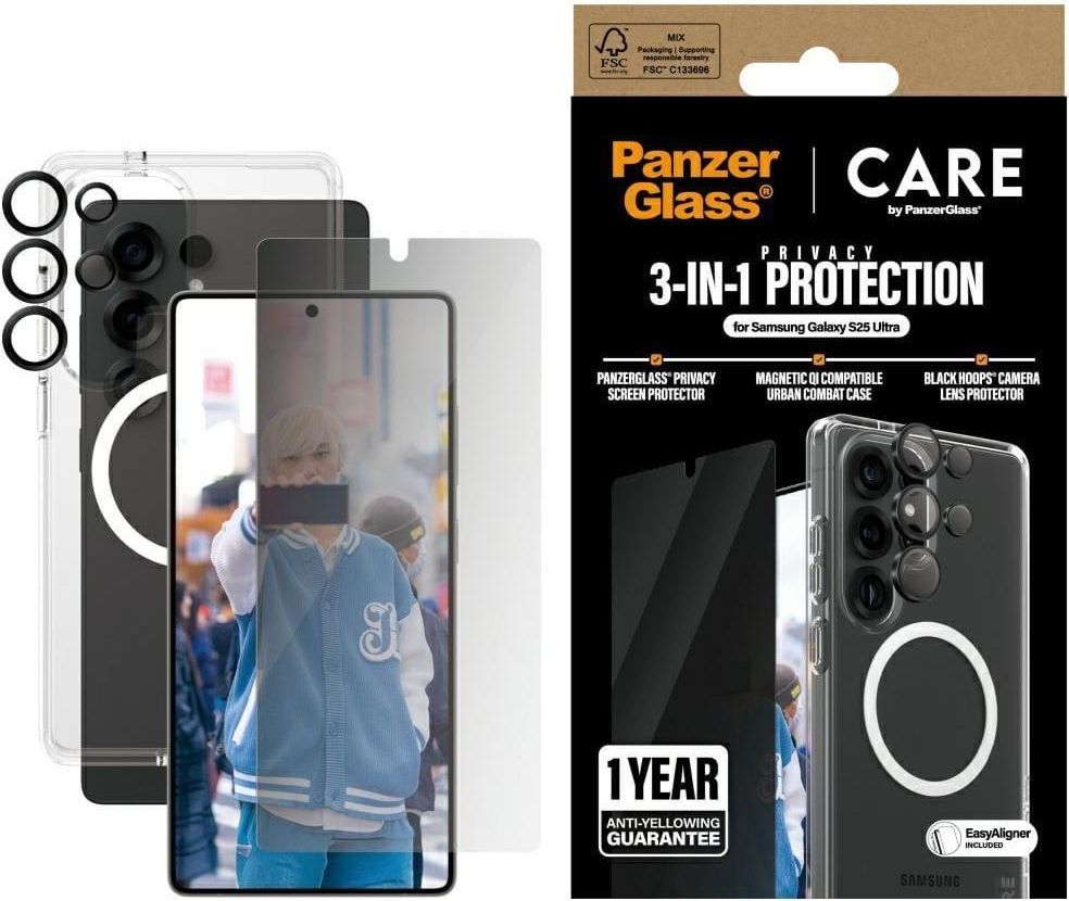 Panzerglass Etui Urban Combat Do Samsung Galaxy S25 Ultra Przezroczysty Privacy Screen Protector ...