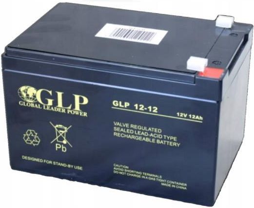 Bateria do zasilacza Glp 12-12, Nan, Akumulatory Vrla/Glp Agm 6-9Lat ...