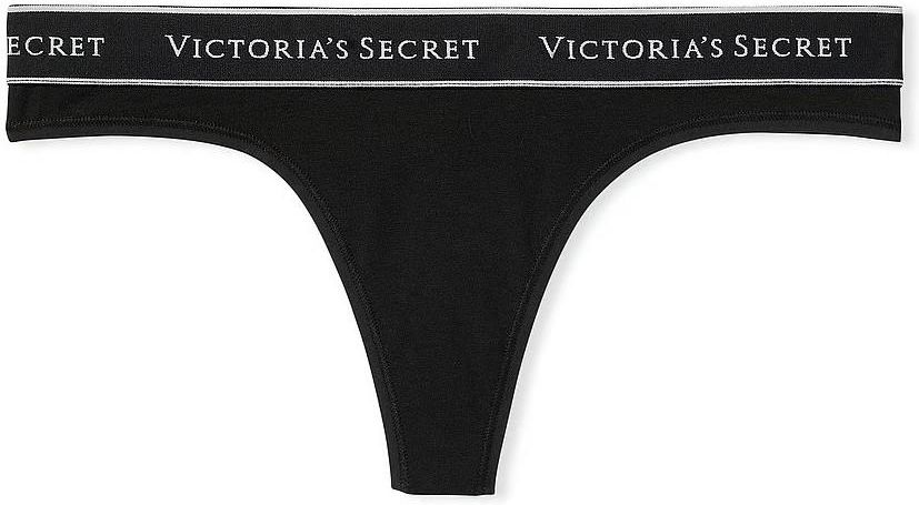 Stringi tanga Victoria's Secret czarne z logo M - Ceny i opinie - Ceneo.pl