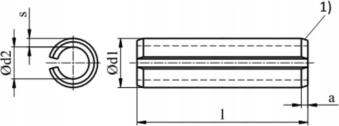 Kołek sprężysty 20x50 mm stal bez pokrycia Iso 8752 Solid Linker 25 szt ...