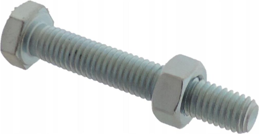 M10x80 Śruba Sześciokątna DIN933 Nakrętka M10 Ocynkowana 10 sztuk ...