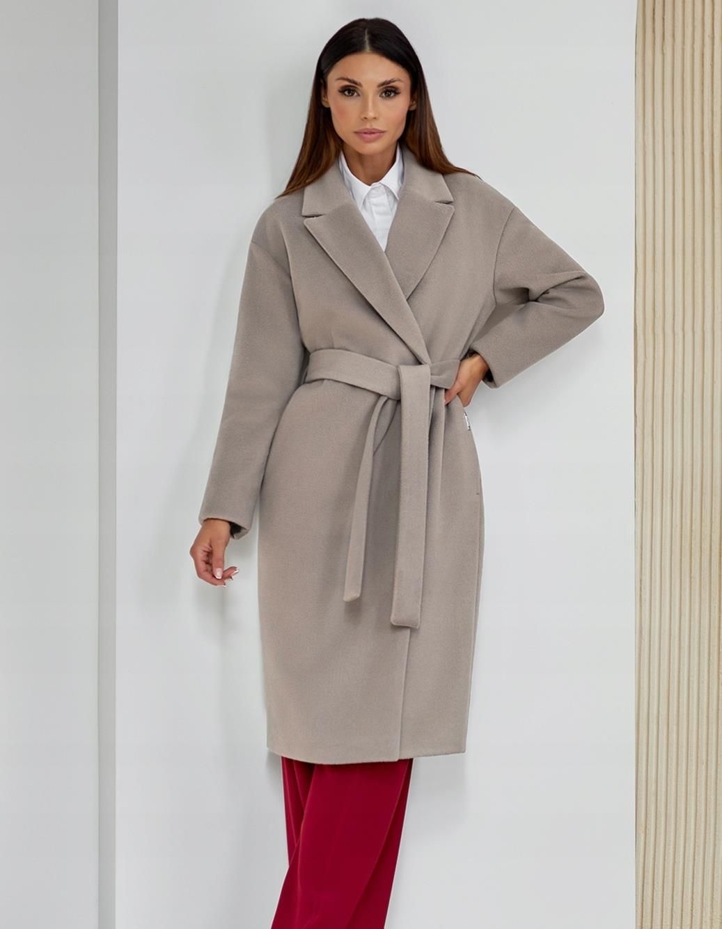 Zartex płaszcz jesien zima damski klasyczny Selena natural AW24 r. S ...