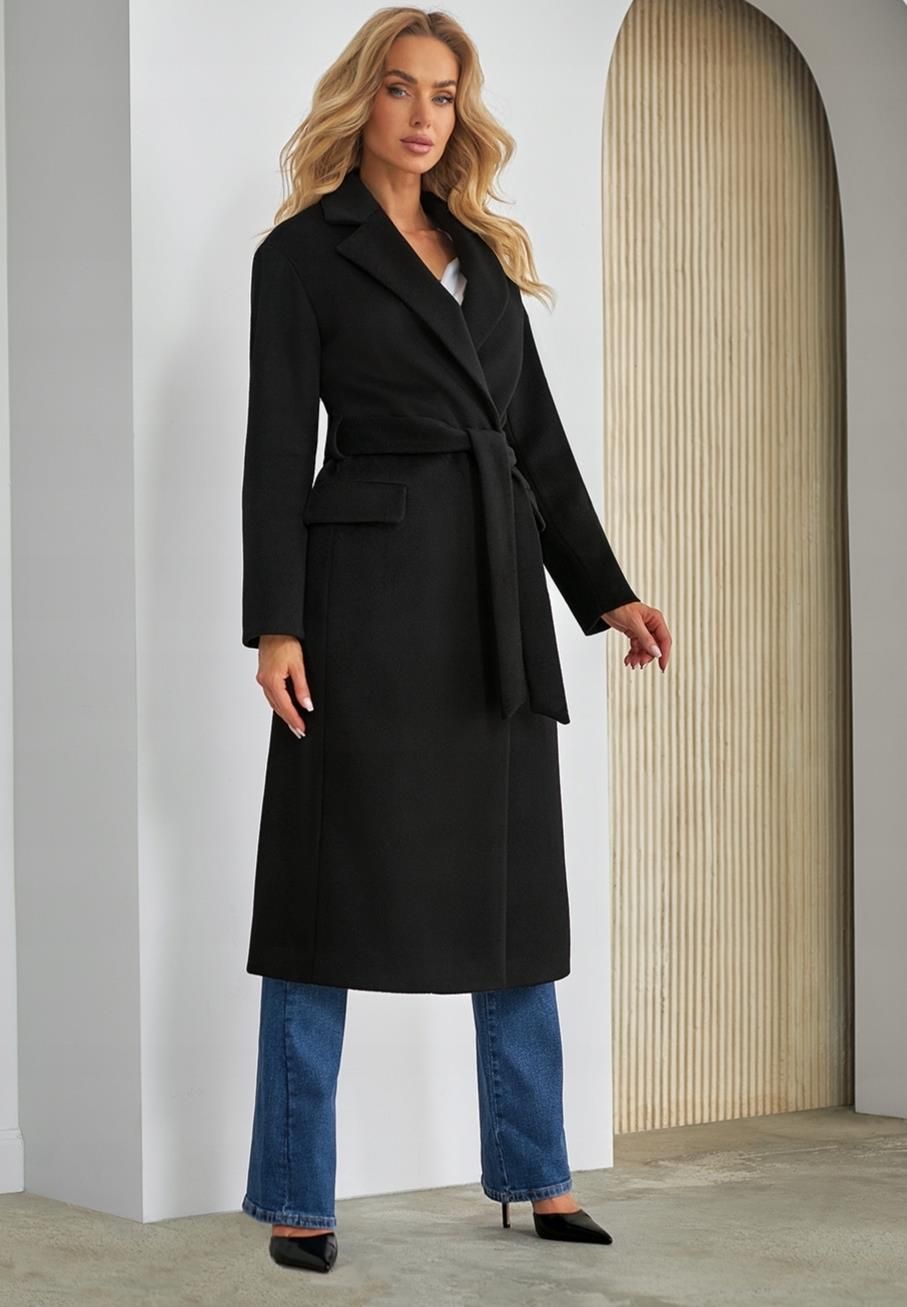 Zartex płaszcz jesien zima damski klasyczny Deyna czarny AW24 r. XL ...