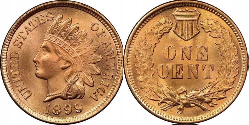 1 cent Usa (1899) Cent z głową Indianina - Ceny i opinie - Ceneo.pl