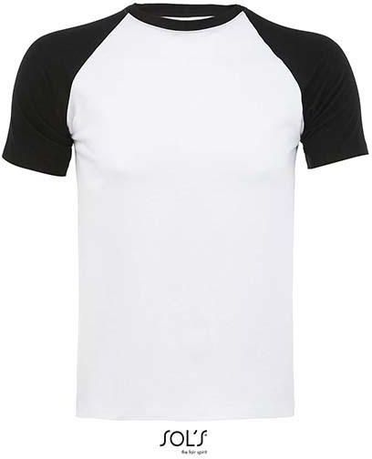 Koszulka Męska T-shirt Sols' Raglan Funky 150 White/black L - Ceny i ...