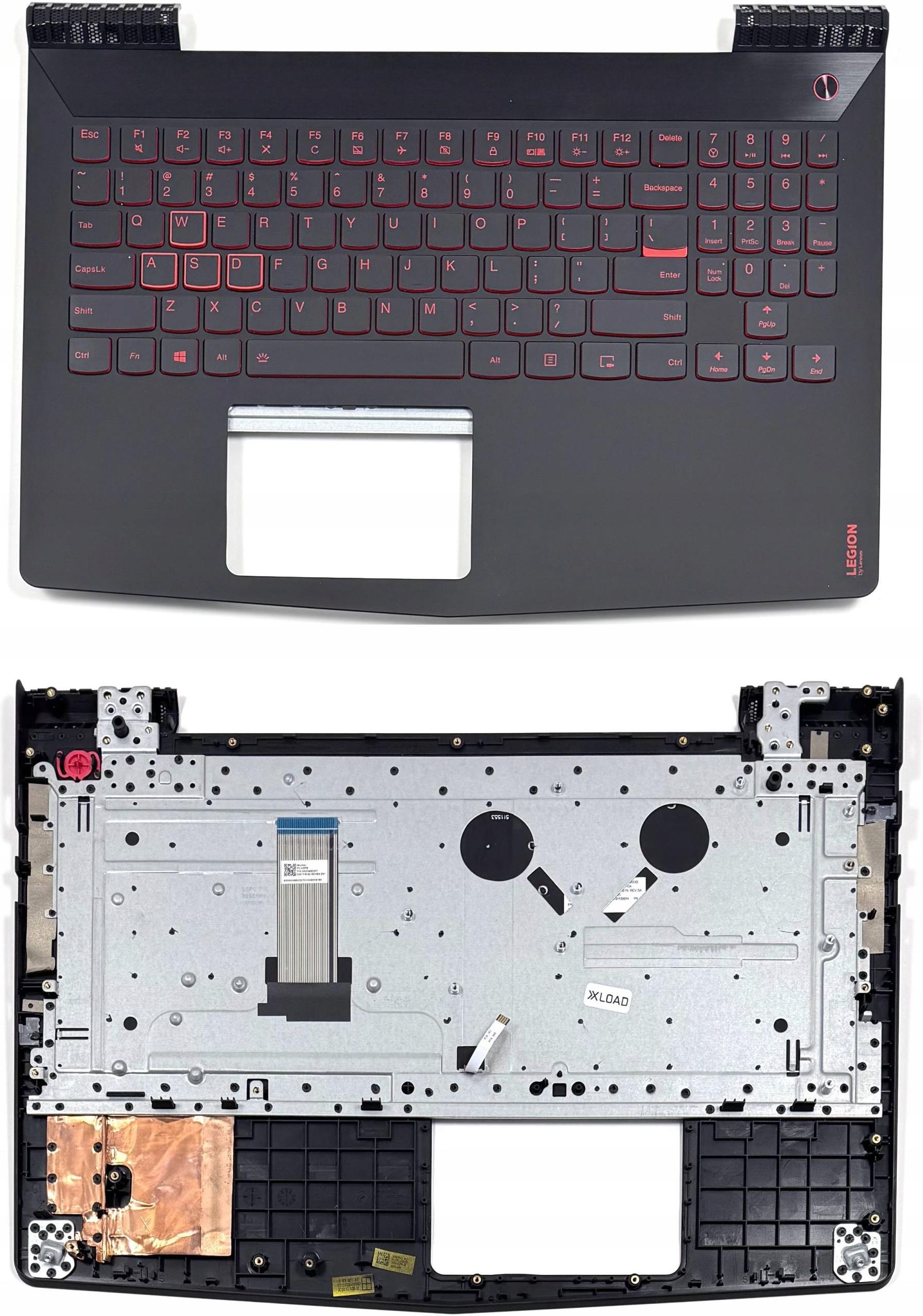 Podzespoły do laptopa Xload Obudowa Palmrest Lenovo Legion Y520-15Ikbn Y520-15Ikb Z Portem Sd ...
