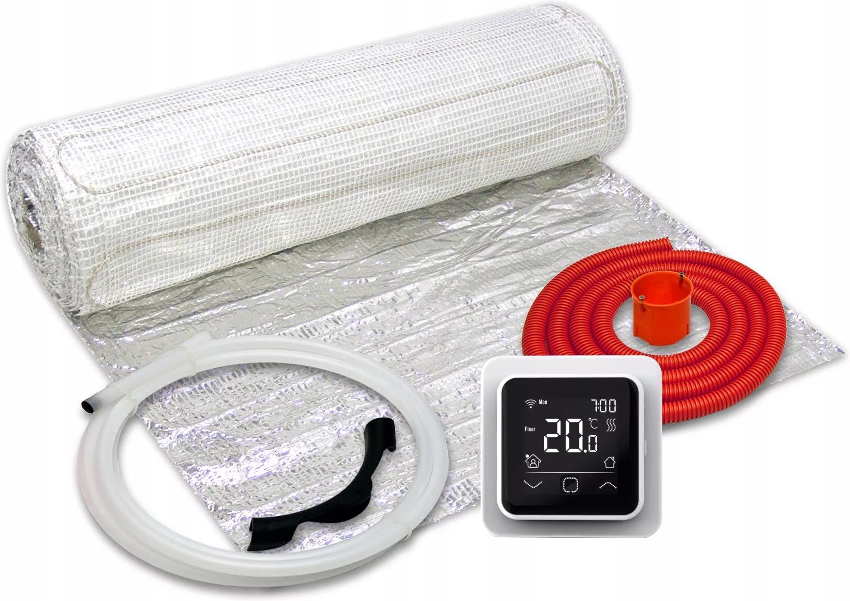 Ogrzewanie podłogowe Thermoval Zestaw ogrzewania podłogowego mata pod panele 4m² Tvt 40 Cb Wifi ...