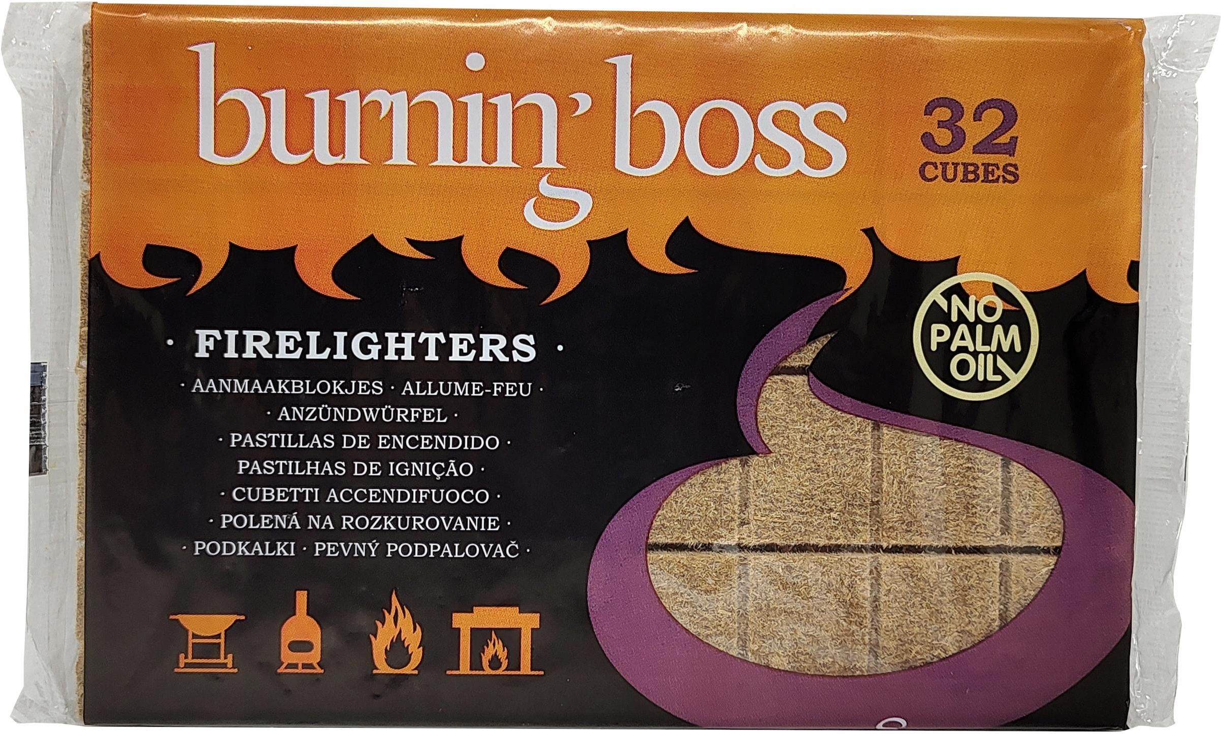 Brandbox Rozpałka -Podpałka 32 Kostki Burning Boss Grill Kominek ...