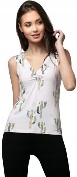 Violana Biała bluzka Krótki rękaw r. XXL - Ceny i opinie - Ceneo.pl