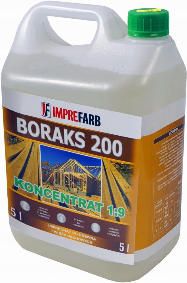 Boraks 200 Impregnat do drewna Bezbarwny Koncentrat 5L Imrefarb ...